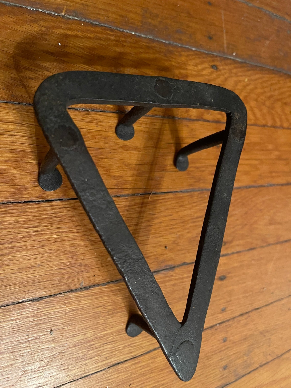 Antique Geometric Wrought-iron Triangular Trivet | Etsy