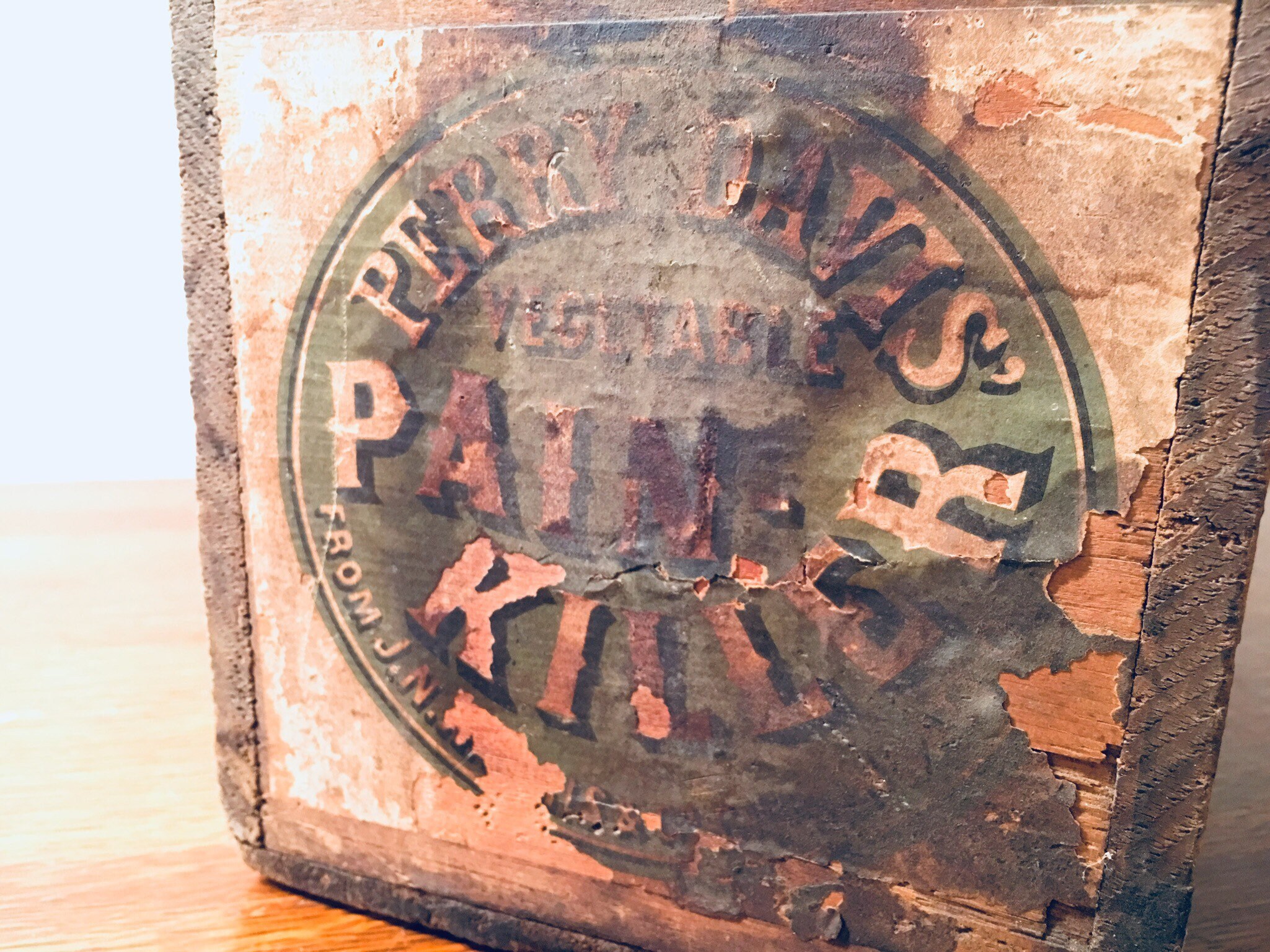 1800s Perry Davis Vegetable Pain Killer (opium) Box With Label Original ...