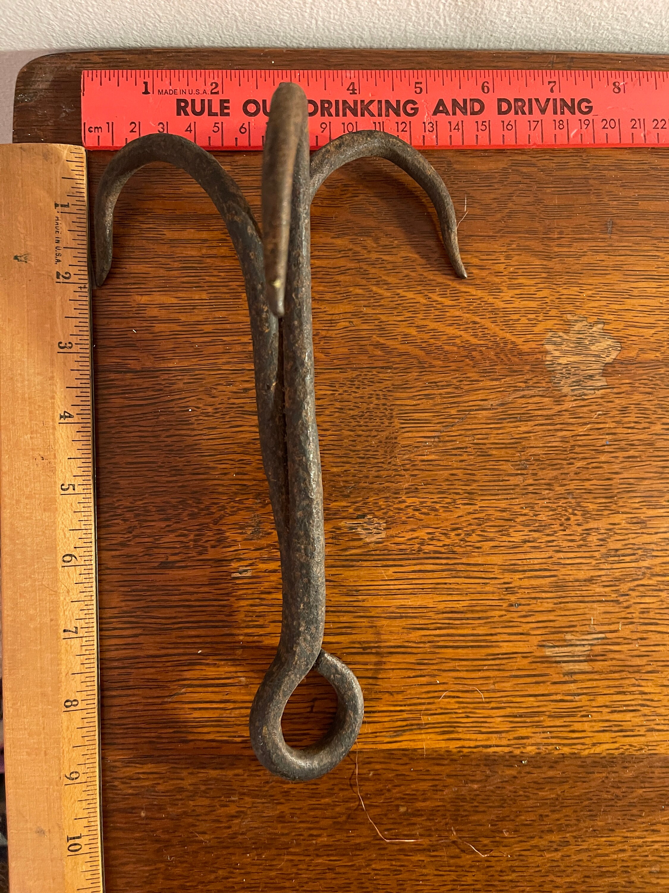 Three Prong Colonial Wrought Iron Poultry Hook - Etsy