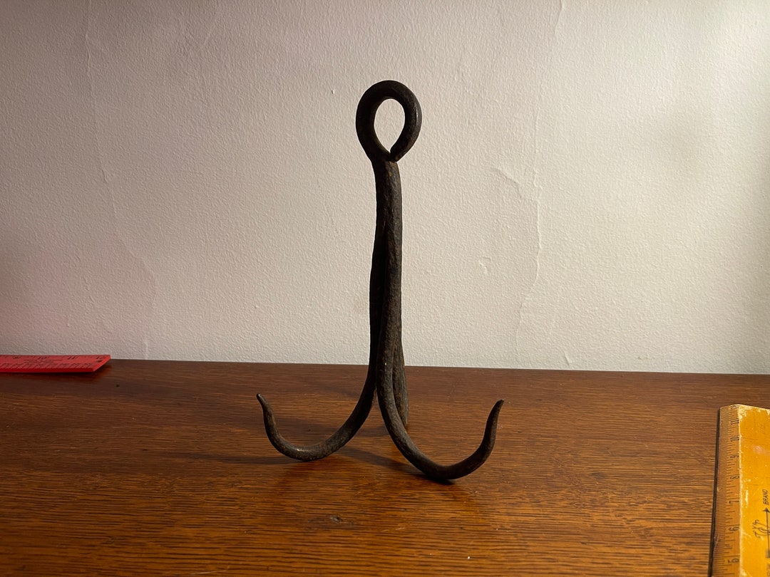 Three Prong Colonial Wrought Iron Poultry Hook - Etsy