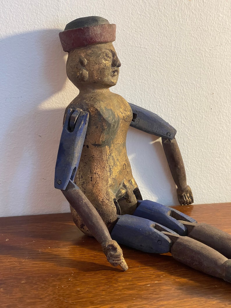 Antique Gilt Hand-carved Wooden Toy Chinese - Etsy