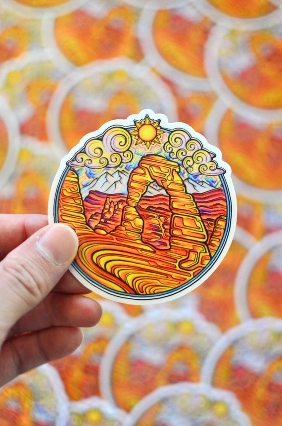 Hand Drawn Arches Sticker Delicate Arch Dome Sticker - Etsy