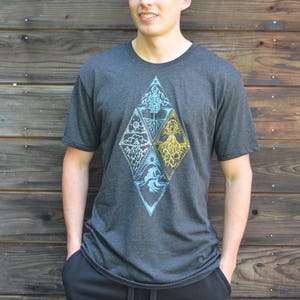 Earth Air Fire Water Mens T Shirt - Mens Black Shirt - Element T Shirt ...