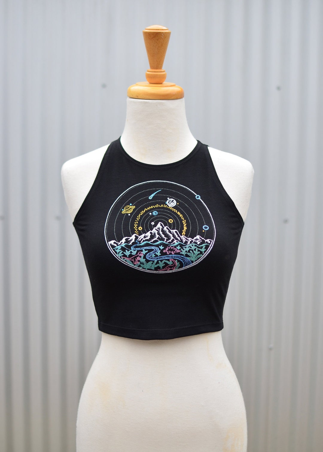 Dinosaur Space Crop Top - Solar System Crop Top - Dino Crop Top ...