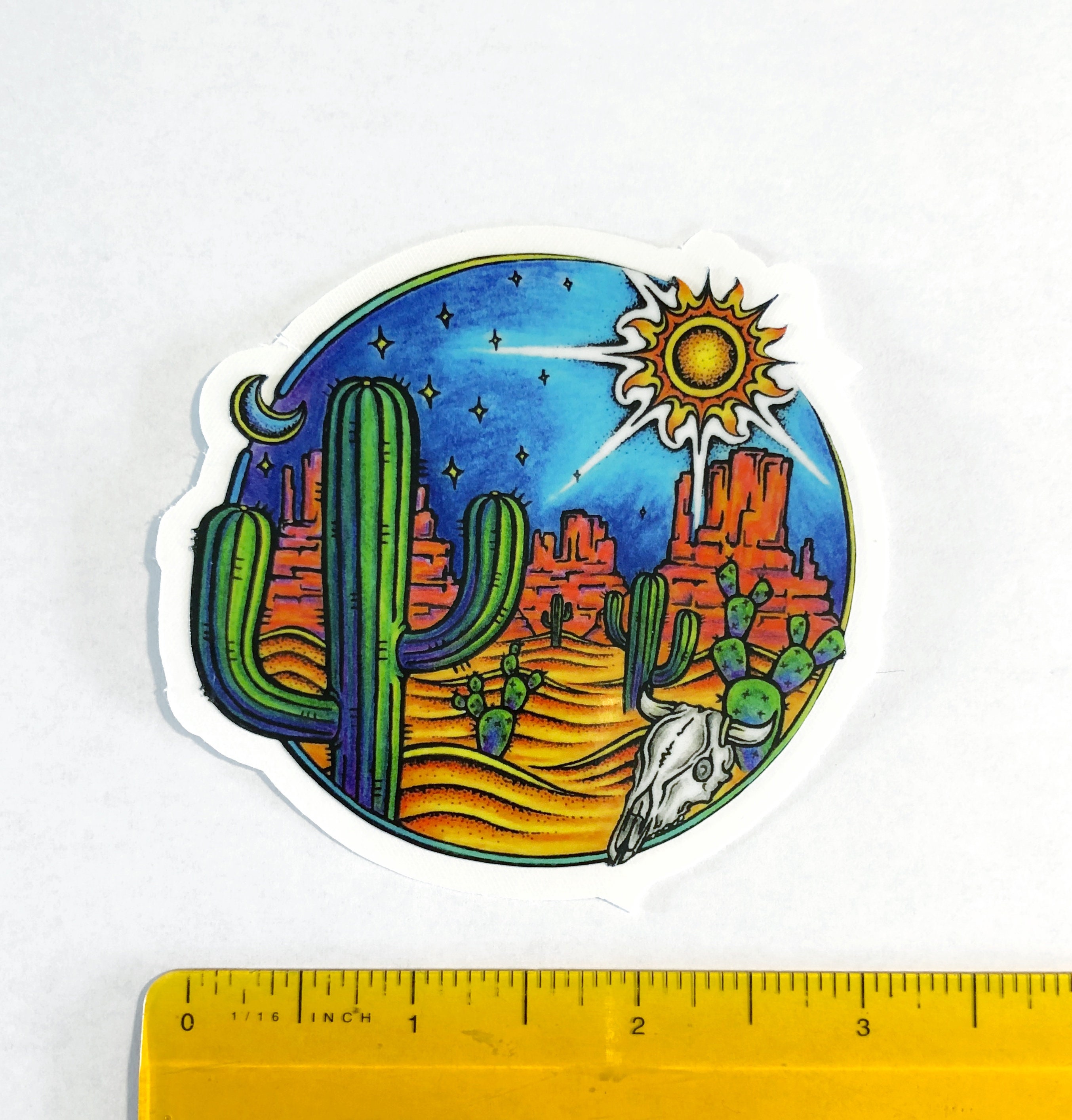 Hand Drawn Desert Cactus Sticker Nature Sticker Sun | Etsy