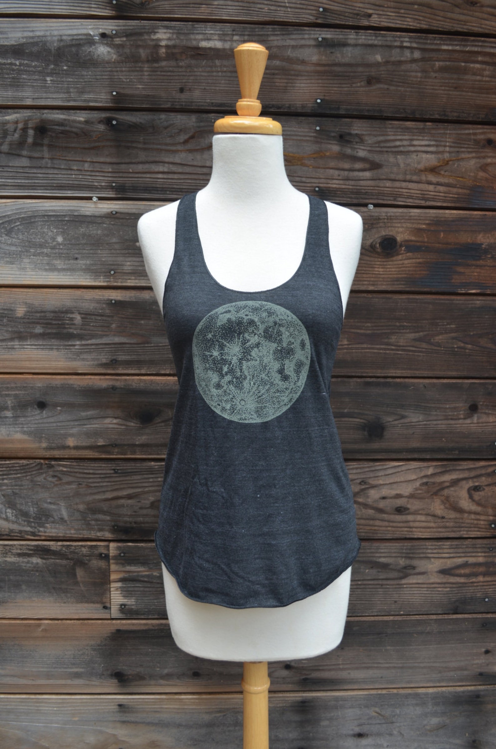 Glow in the Dark Full Moon Racerback Tank Top Gold Zodiac - Etsy