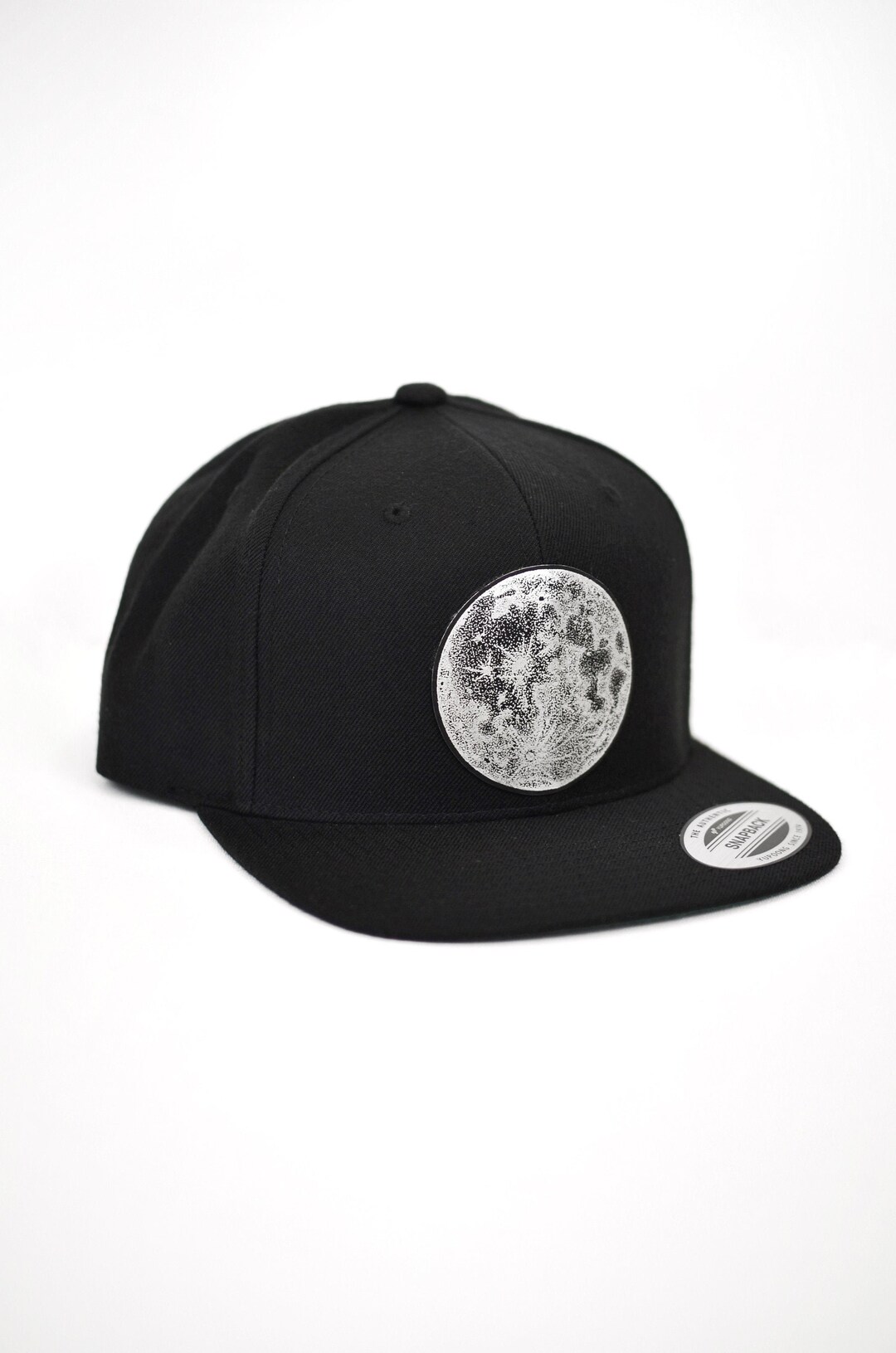 Silver Full Moon Snapback Hat Snapback Hat Moonphase - Etsy