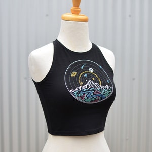 Dinosaur Space Crop Top - Solar System Crop Top - Dino Crop Top ...