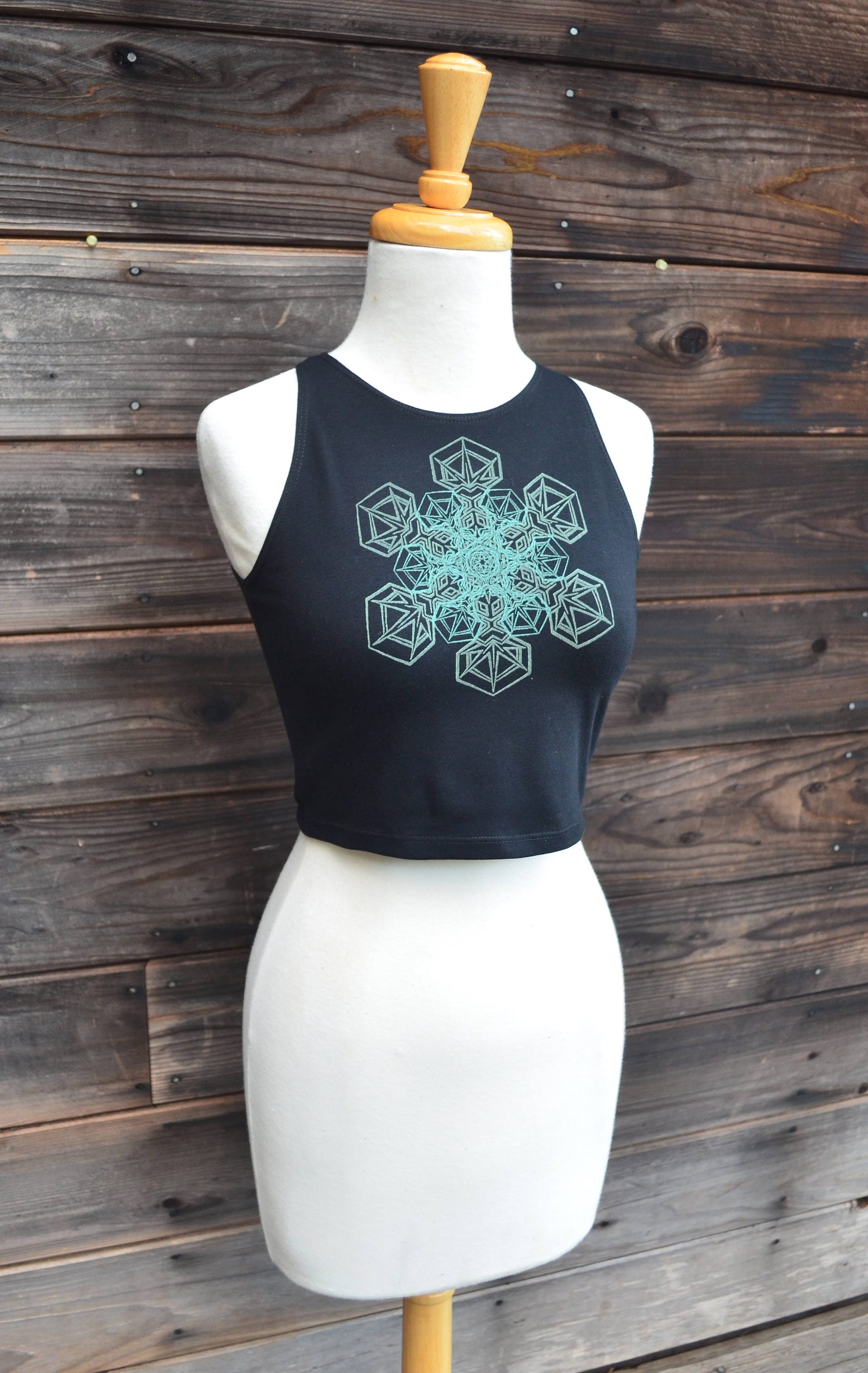 Glow in the Dark Snowflake Crop Top Snowflake Yoga Crop Top | Etsy