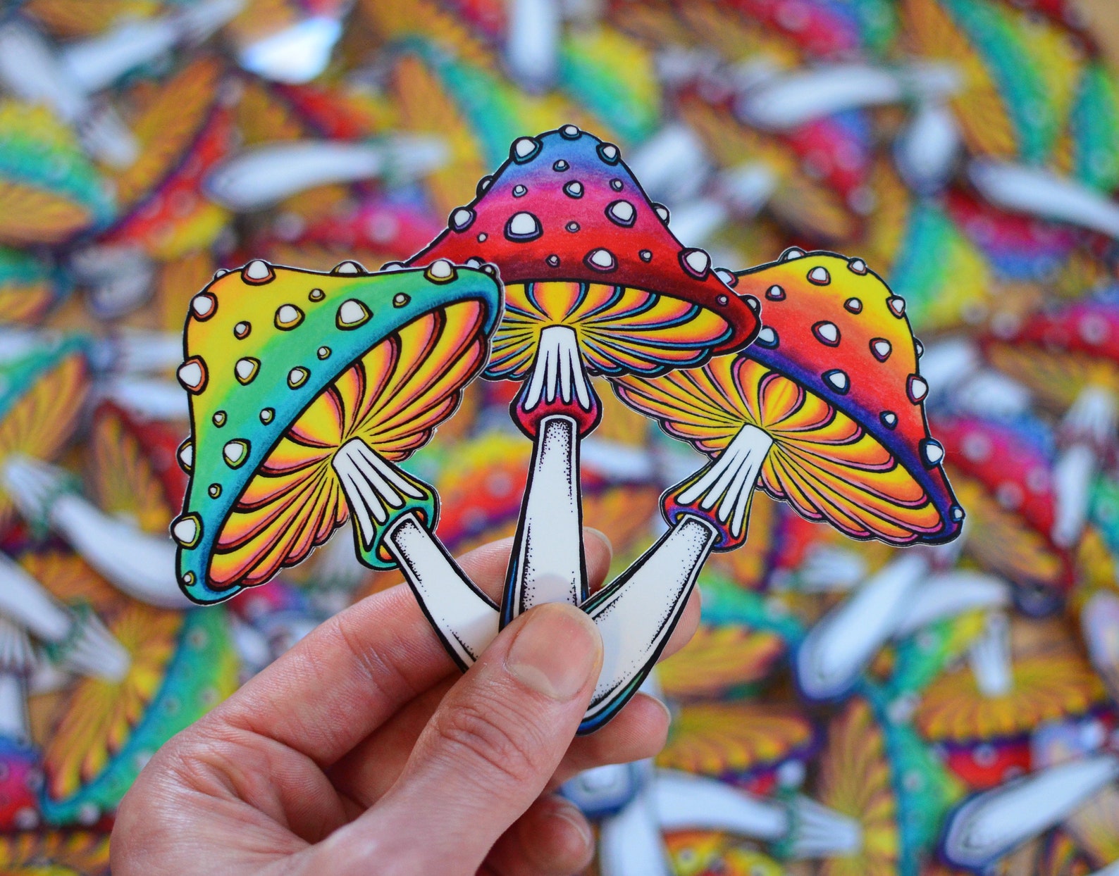 Hand Drawn Mushroom Sticker Pack Mushroom Decal Iphone - Etsy