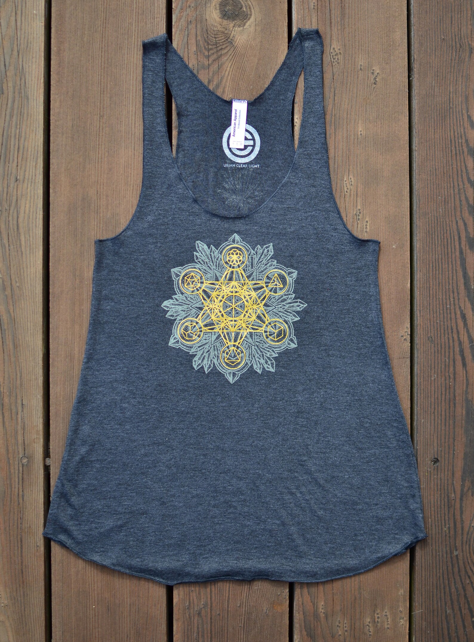 Crystal Mandala Tank Top Glow in the Dark Sacred Geometry | Etsy