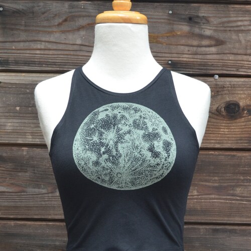 Full Moon and Zodiac Crop Top Glow in the Dark Fitted Crop - Etsy