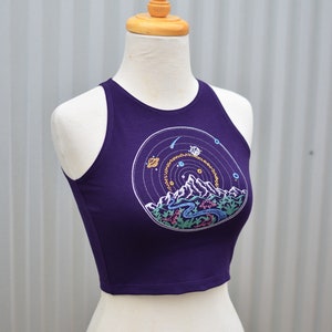 Dinosaur Space Crop Top - Solar System Crop Top - Dino Crop Top ...