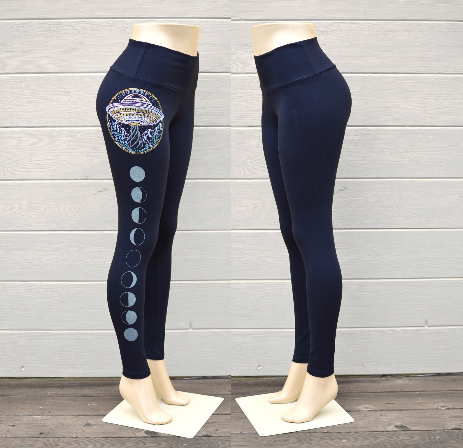 Glow in the Dark Alien UFO Fitness Leggings Women's | Etsy