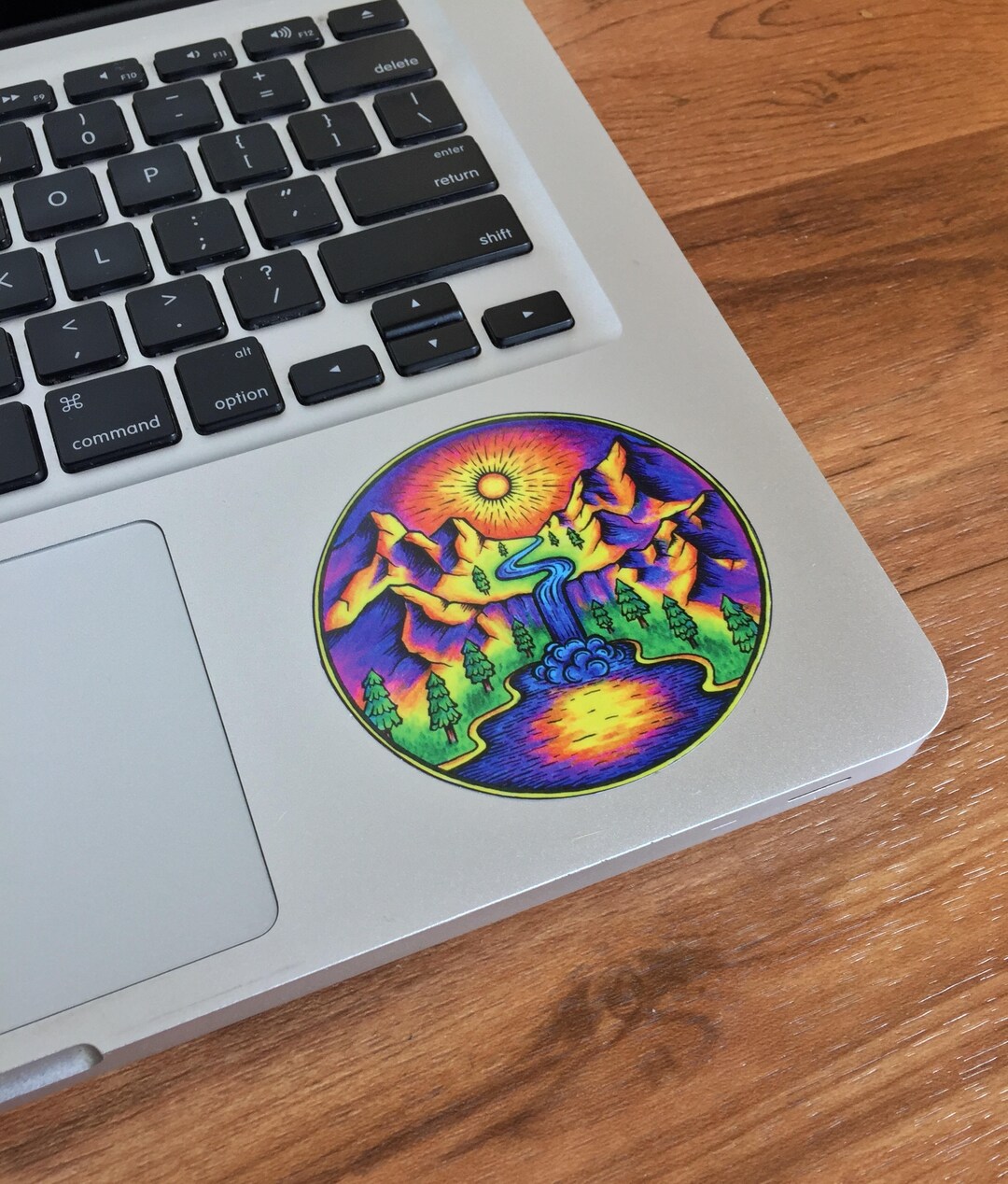 Hand Drawn Waterfall Sticker - Nature Sticker - Sun Sticker - iPhone ...