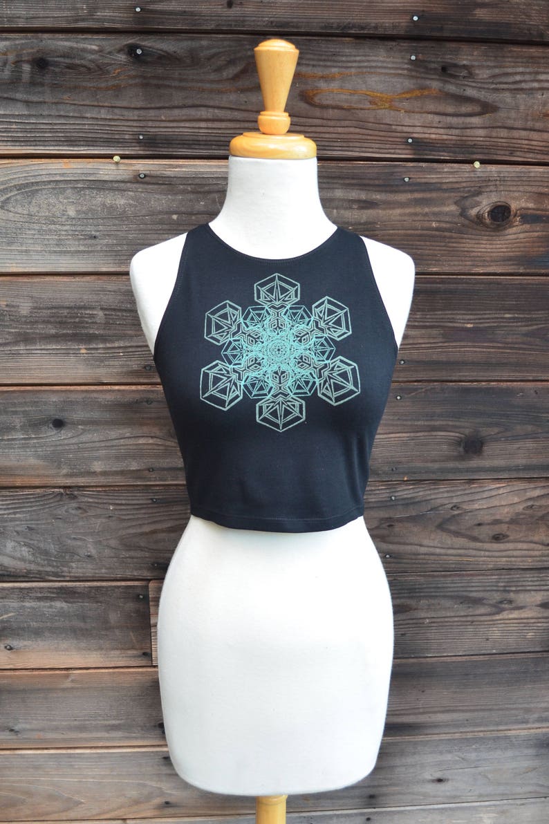 Glow in the Dark Snowflake Crop Top - Snowflake Yoga Crop Top - Women's ...