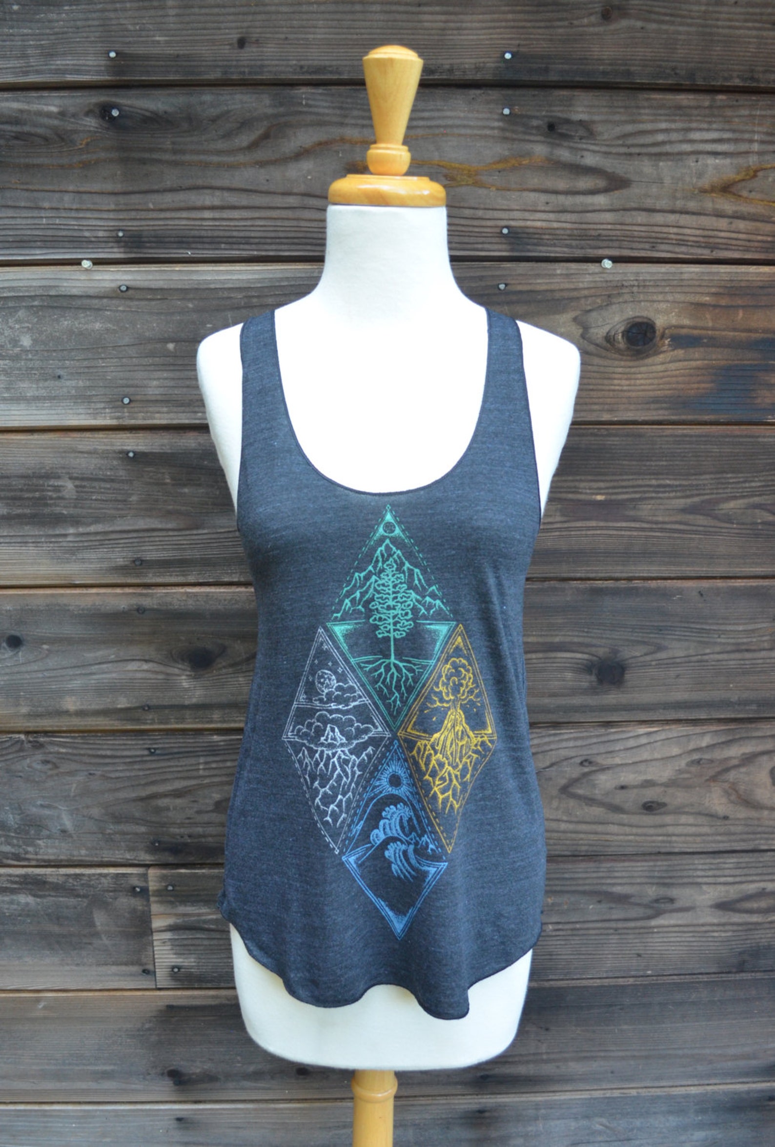 Earth Air Fire Water Racerback Tank Top Women's Tank Top - Etsy