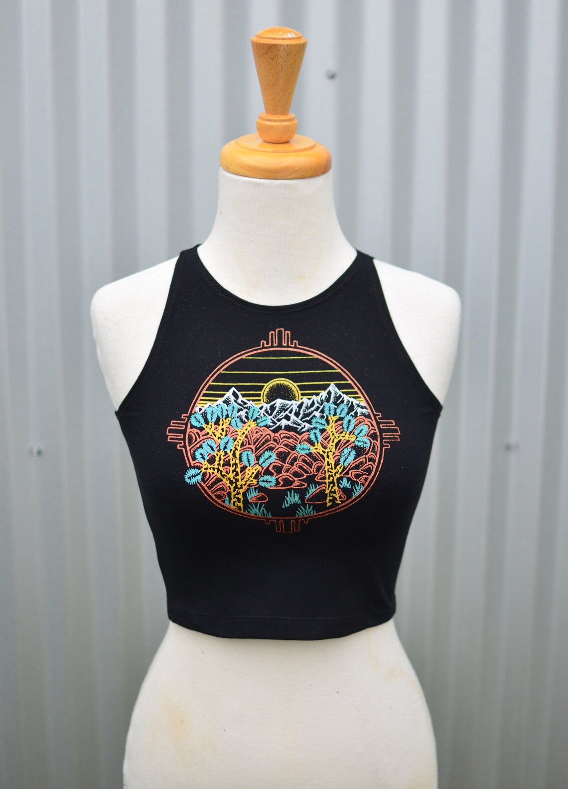 Joshua Tree Crop Top Sunset Crop Top Nature Crop Top | Etsy