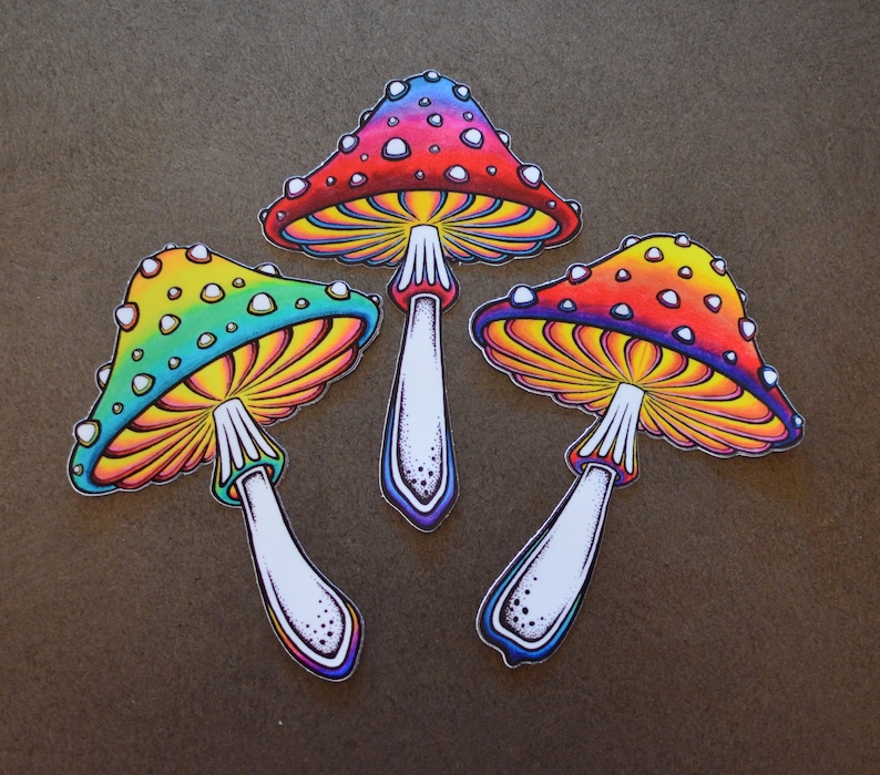 Hand Drawn Mushroom Sticker Pack Mushroom Decal Iphone - Etsy
