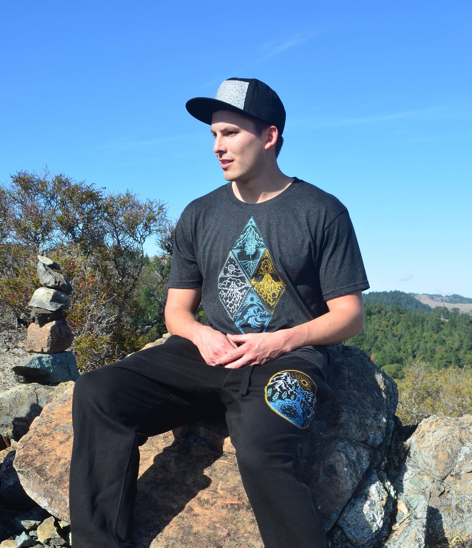 Earth Air Fire Water Mens T Shirt Mens Black Shirt Element - Etsy