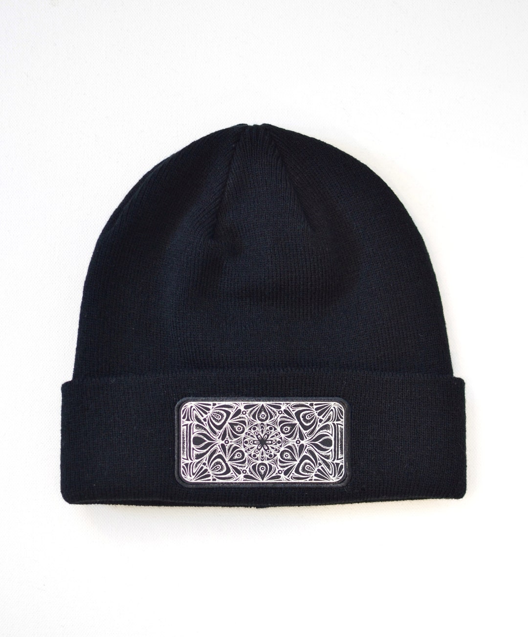 Silver Metatron's Cube Beanie - Sacred Geometry Beanie - Silver Sacred ...