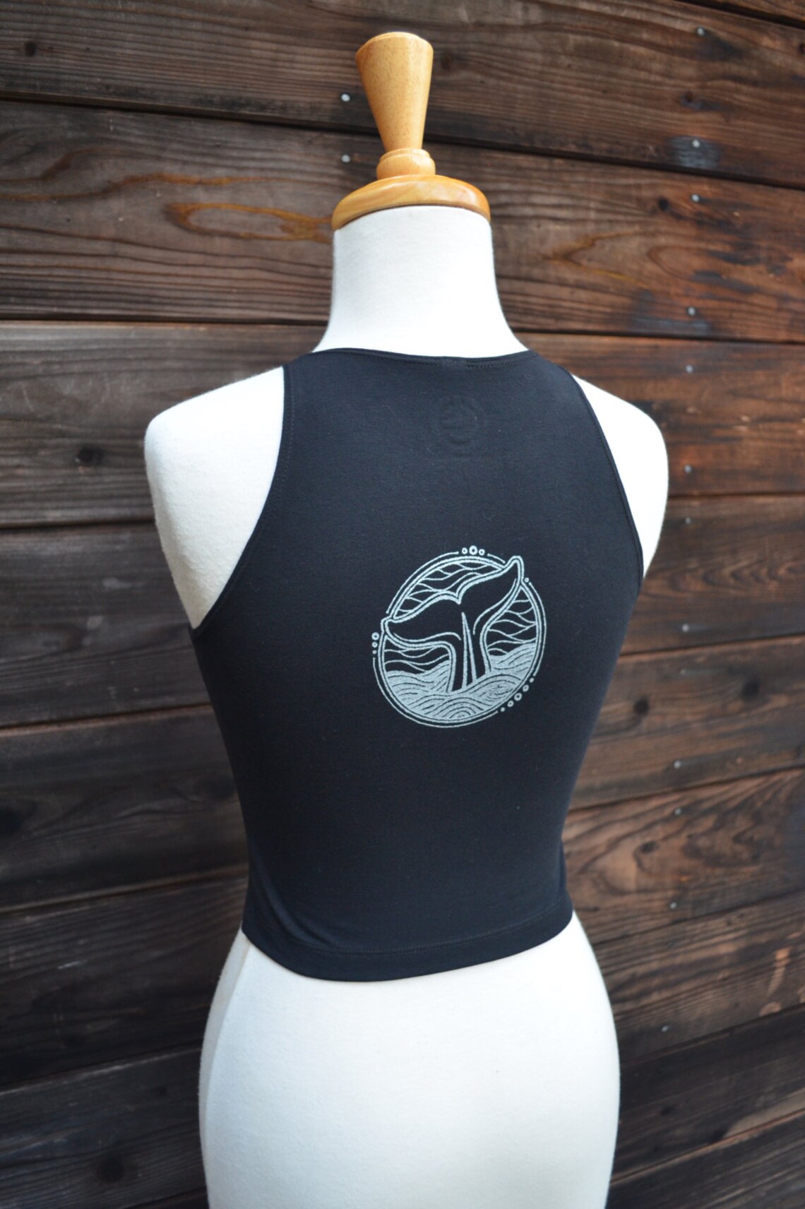 Glow in the Dark Whale Fitted Crop Top Sacred Geometry Crop | Etsy