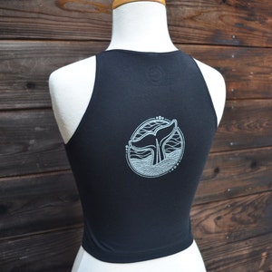 Glow in the Dark Whale Fitted Crop Top - Sacred Geometry Crop Top ...