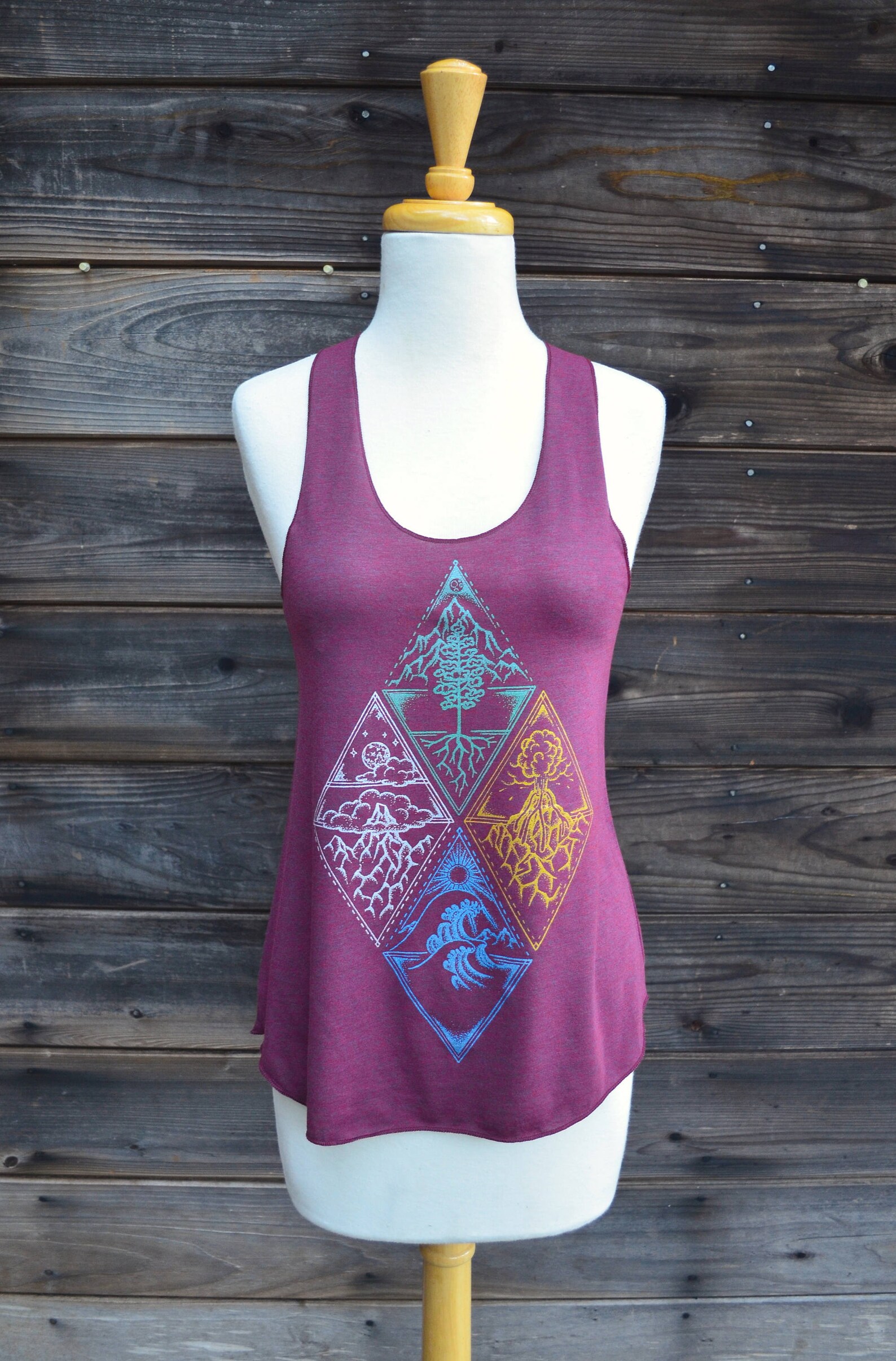 Earth Air Fire Water Racerback Tank Top Women's Tank Top - Etsy