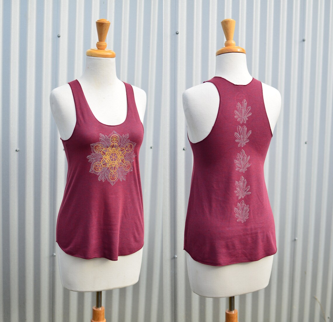 Crystal Mandala Tank Top Glow in the Dark Sacred Geometry - Etsy
