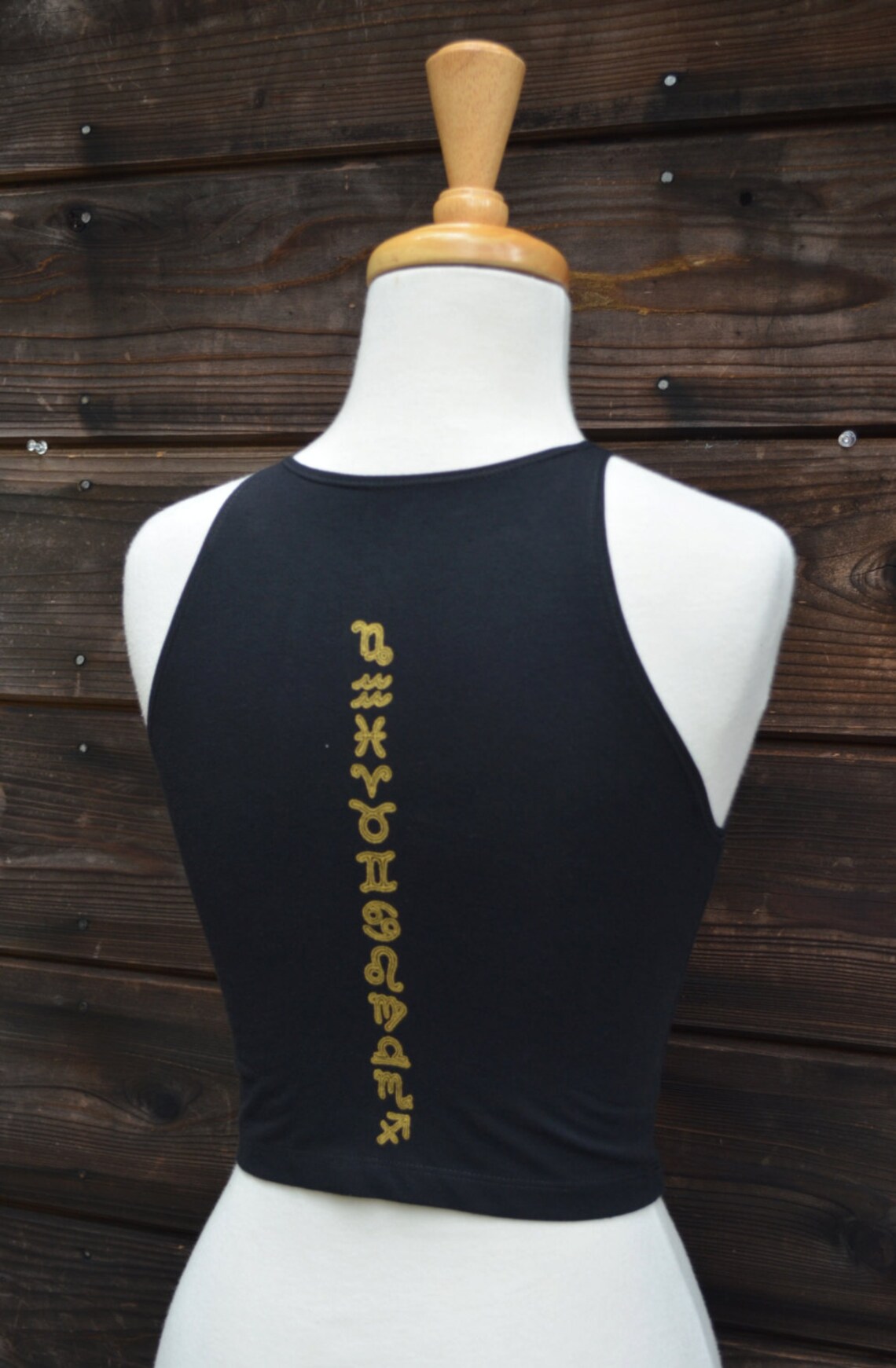 Full Moon and Zodiac Crop Top - Glow in the Dark Fitted Crop Top - Yoga ...