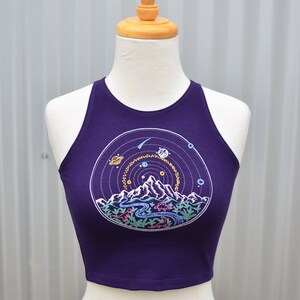 Dinosaur Space Crop Top - Solar System Crop Top - Dino Crop Top ...
