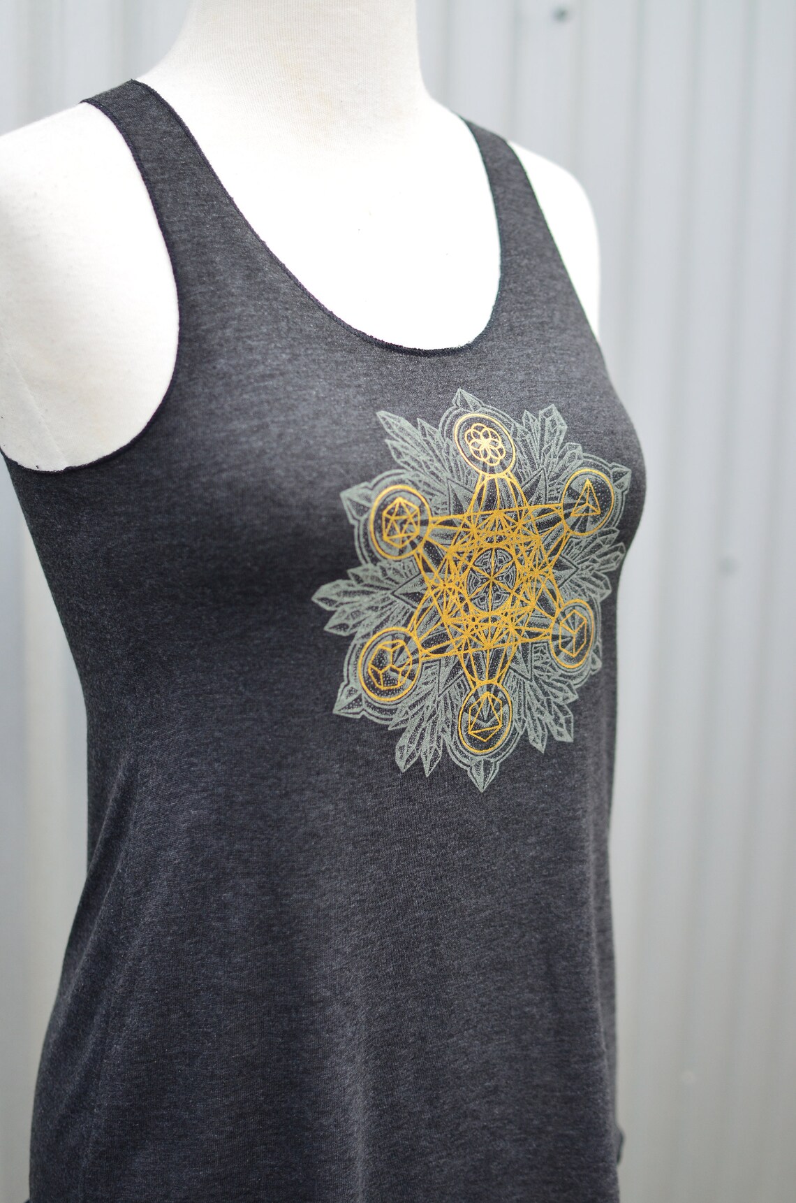 Crystal Mandala Tank Top Glow in the Dark Sacred Geometry - Etsy