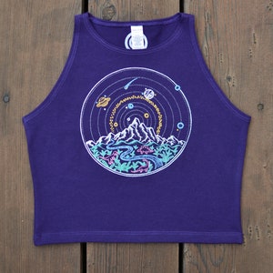 Dinosaur Space Crop Top - Solar System Crop Top - Dino Crop Top ...