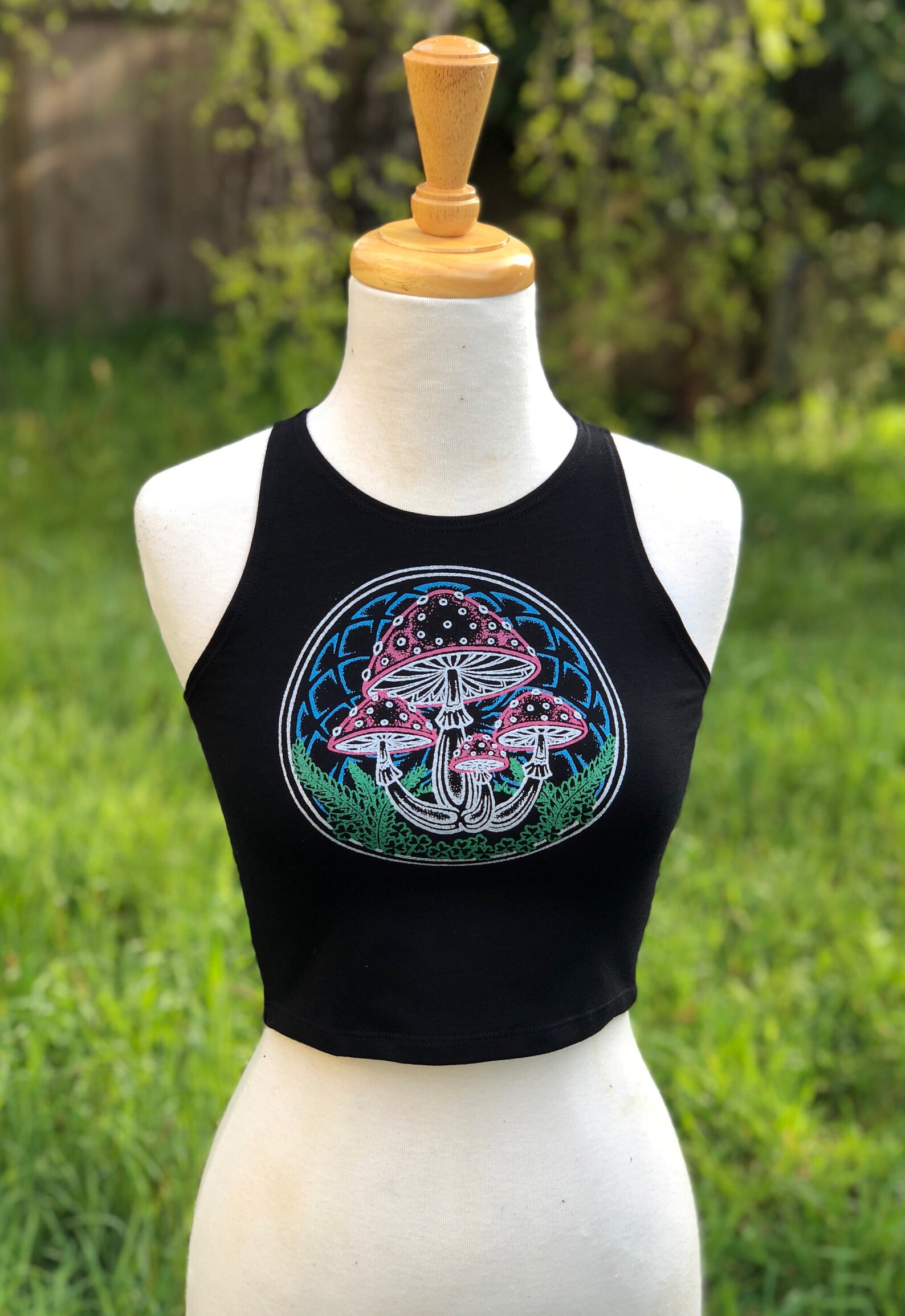 Mushroom Crop Top Nature Crop Top Amanita Mushroom | Etsy