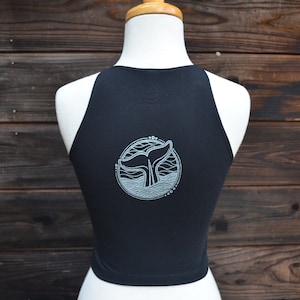 Glow in the Dark Whale Fitted Crop Top - Sacred Geometry Crop Top ...