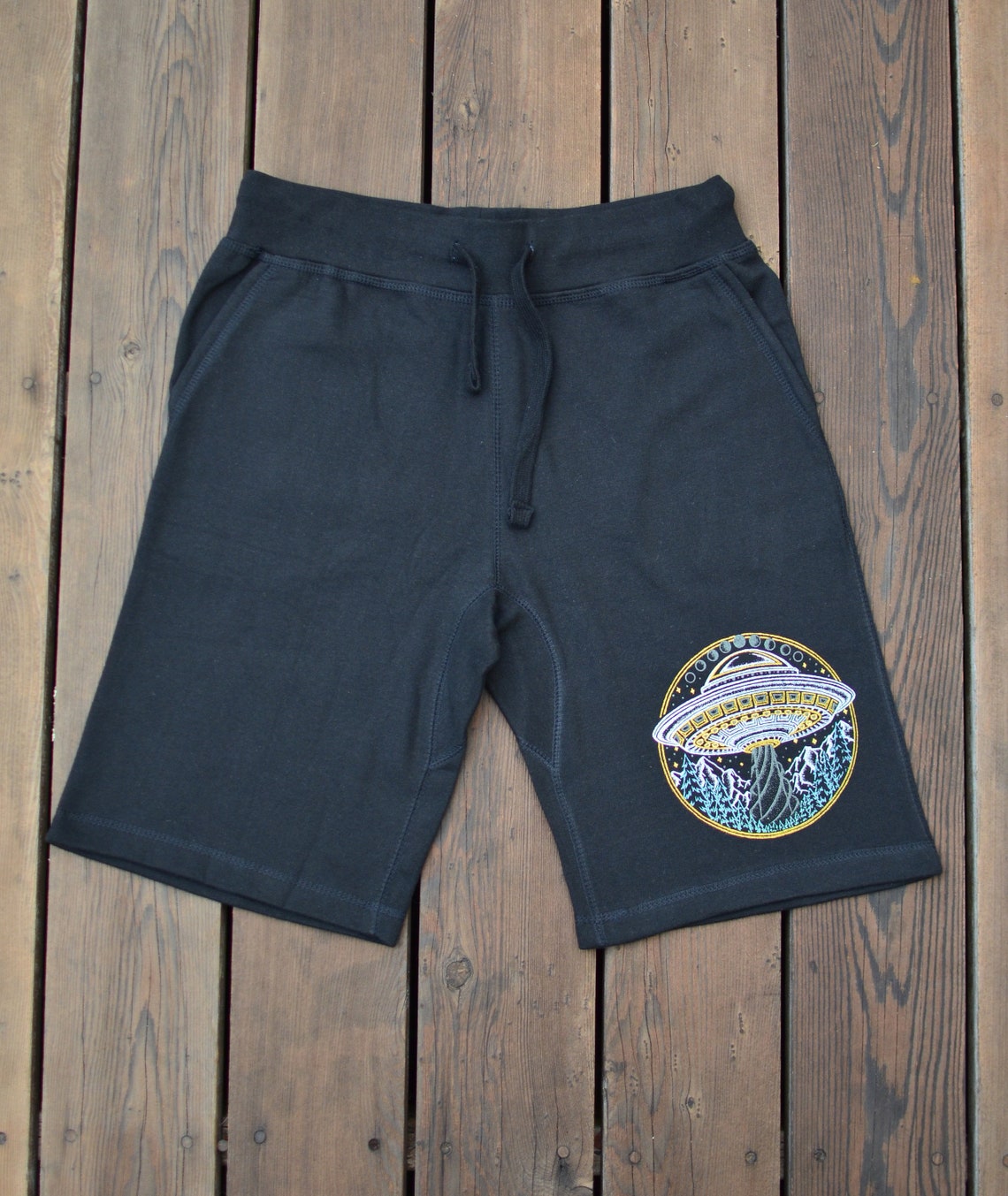 Glow in the Dark Alien UFO Shorts Flying Saucer Jogger | Etsy