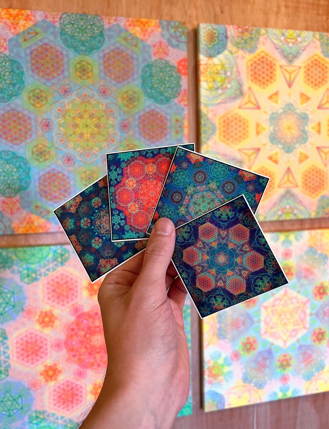 Mandala Sticker Pack! - 3 X 3inch Hand Drawn Psychedelic Mandala ...