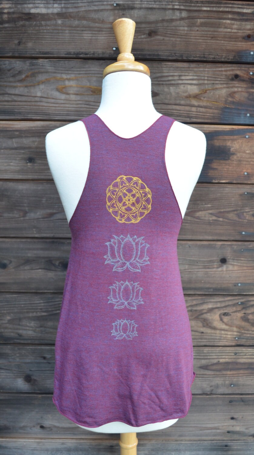 Glow in the Dark and Gold Lotus Flower Tank Top Women's | Etsy