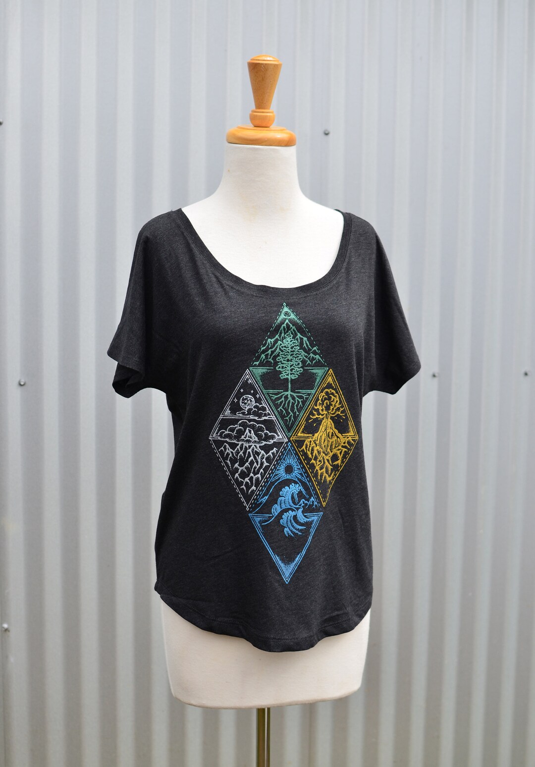 Earth Air Fire Water Dolman Scoop Neck - Women's Element Shirt ...