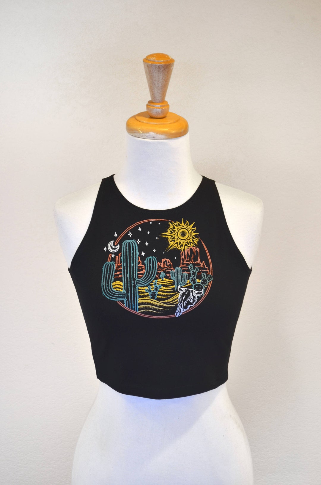 Desert Cactus Crop Top - Sunset Crop Top - Nature Crop Top - Festival ...