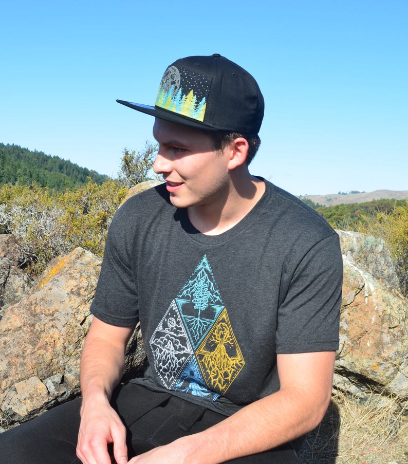 Earth Air Fire Water Mens T Shirt Mens Black Shirt Element - Etsy