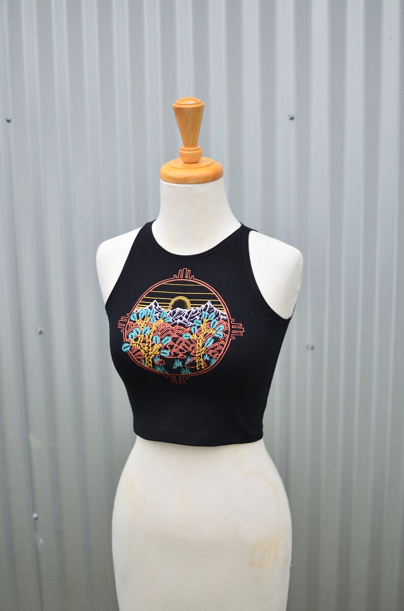Joshua Tree Crop Top Sunset Crop Top Nature Crop Top | Etsy