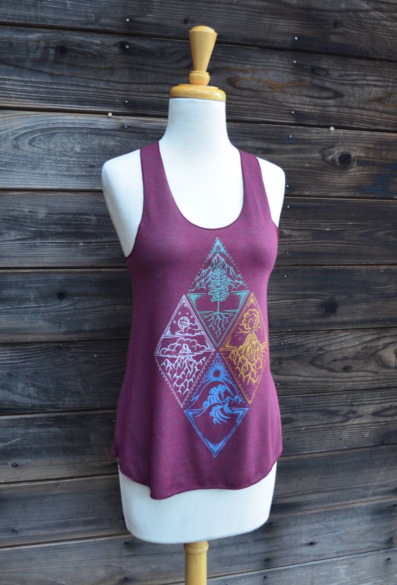 Earth Air Fire Water Racerback Tank Top Women's Tank Top - Etsy