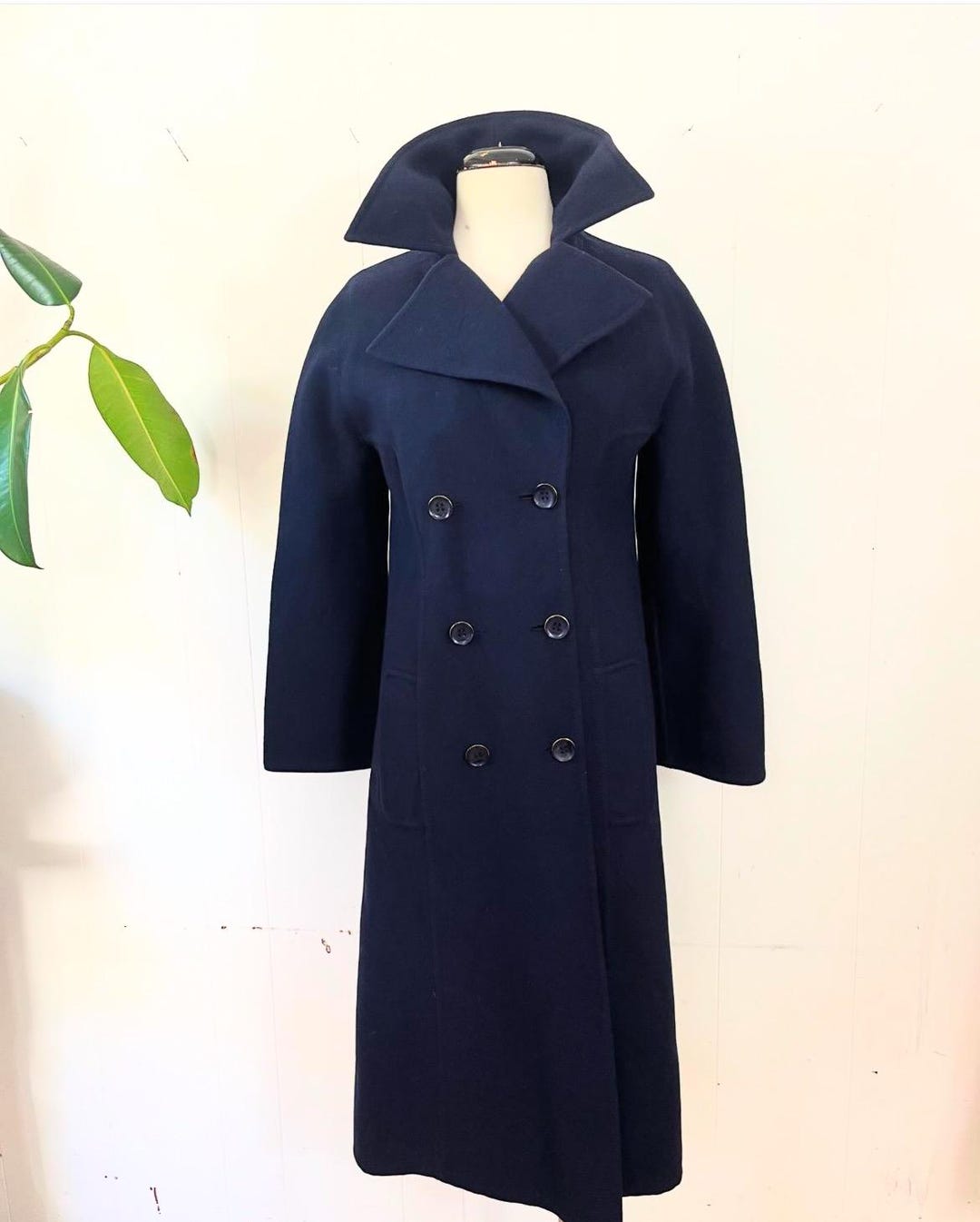 1960s Navy Wool Felt Pea Coat Not Jacket Australian Designer “TU” Made ...