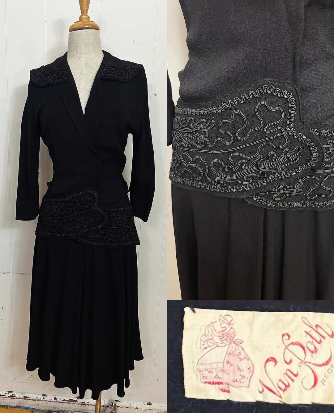 1920s Extremely Rare Beaded Vintage Van Roth Dress - Etsy Australia