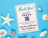 Printable Thank You Cards With QR Code Digital Files for - Etsy