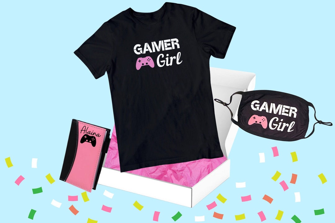 Gamer Girl Gift Box - Gamer Gifts - Gamer Girl Shirt - Girls Gift Set ...