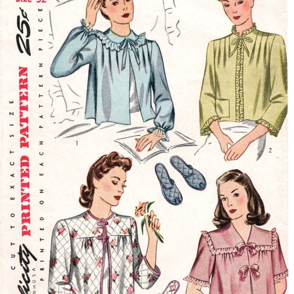 Bed Jacket Pattern - Etsy