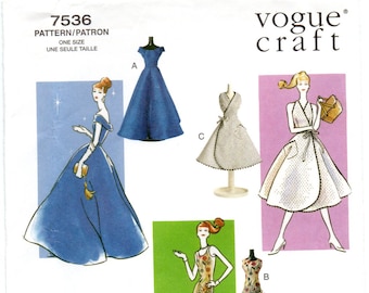 Vogue 7843 Fashion Doll Barbie Wardrobe Pattern 1920s and 1930s Styles ...