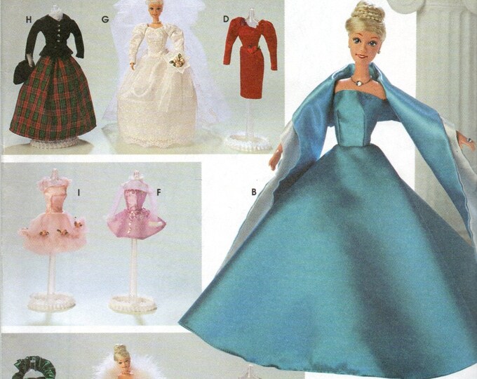 Simplicity 8481 Formal and Wedding Gown Barbie Fashion Pattern - Etsy